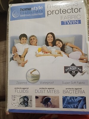 Fabric Mattress Protector-Waterproof & Dust Mite Proof Durable Cover ...