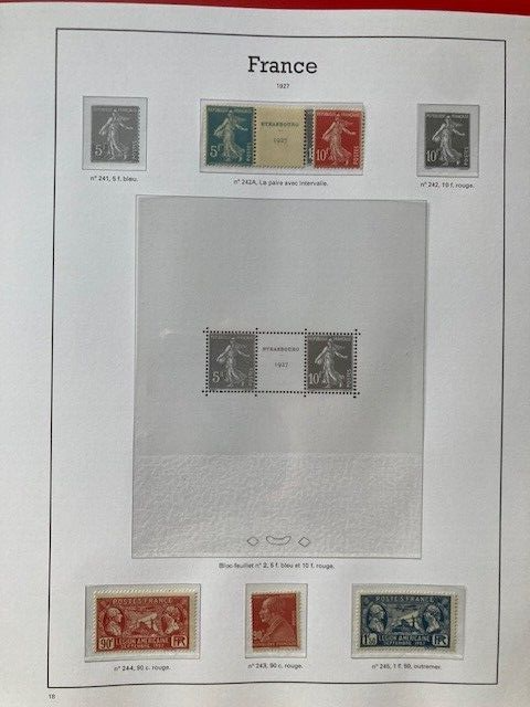 FRANCE EXCEPTIONAL STAMPS COLLECTION 1900 - 1944 99% COMPLETE MNH MUST ...