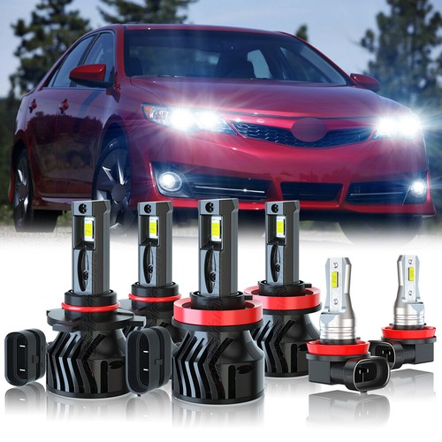 For Toyota Camry 2007-2014 6000K LED Headlight Hi&Lo + Fog Light Bulbs ...