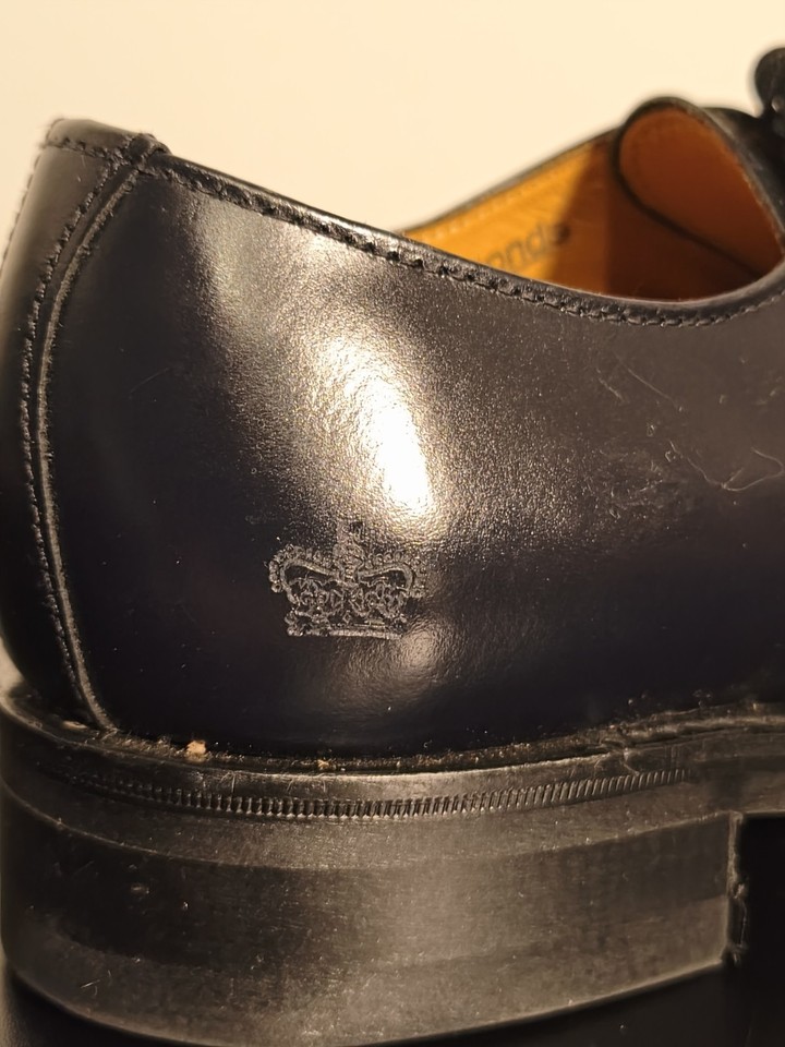 Sanders British-Made Goodyear Military Polished Leather Derby Shoes ...