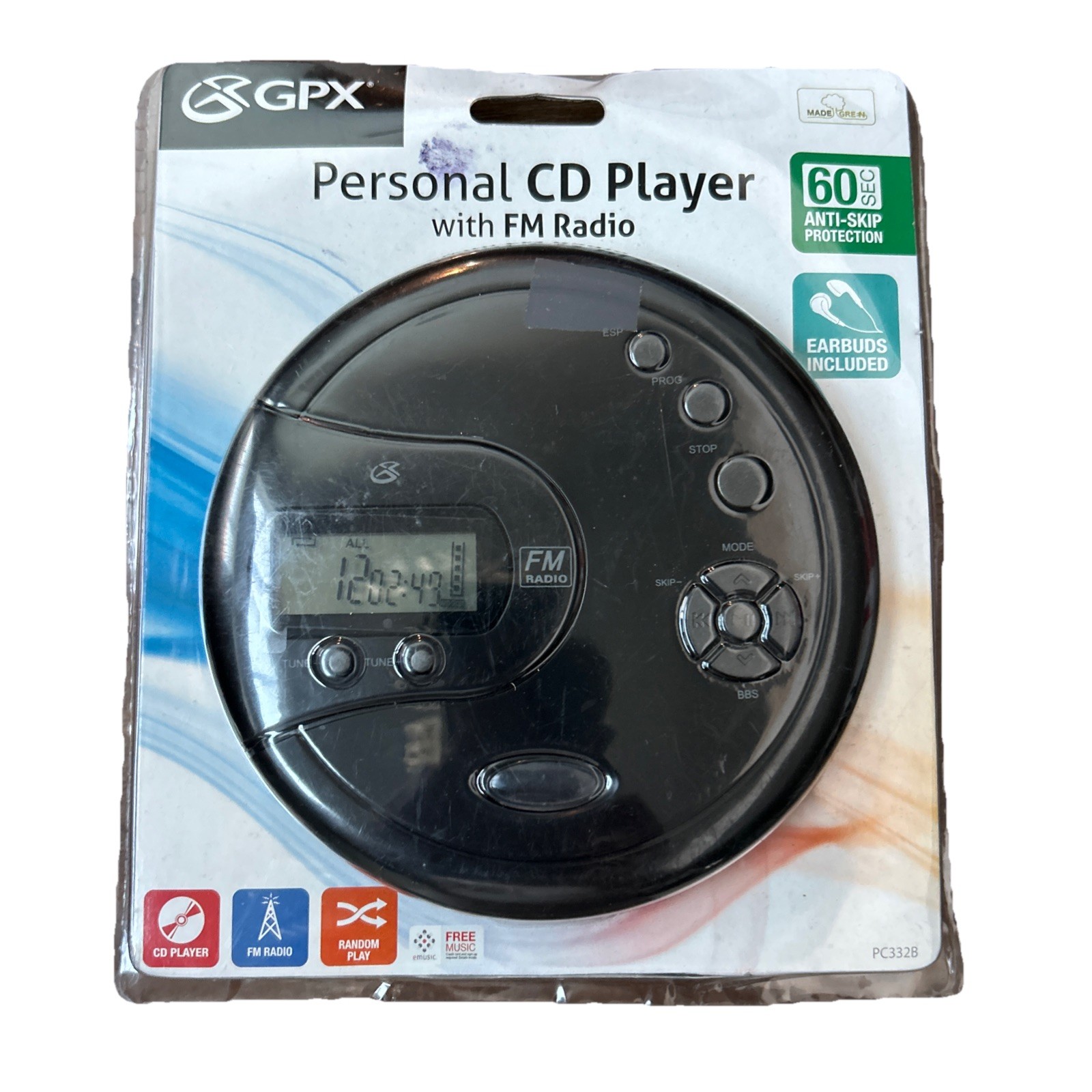 NEW & SEALED! GPX Compact Disc CD Portable Player with FM Radio Model ...