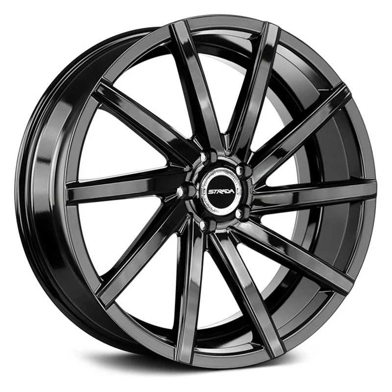 (Set-4) Strada Sega 22x9 5x115 15MM Gloss Black wheels rims 22 Inch for ...