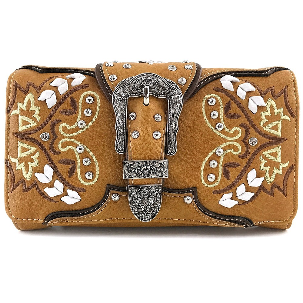 Justin West Western Concealed Carry Bohemian Buckle Floral Art Handbag ...