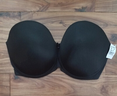 Va Bien 1506 42F Black Ultra Lift Full Cup Strapless Seamless No Slip ...