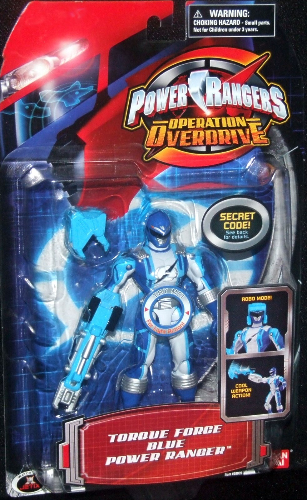 Power Rangers Operation Overdrive Black Ranger Light up Factory 2006 ...