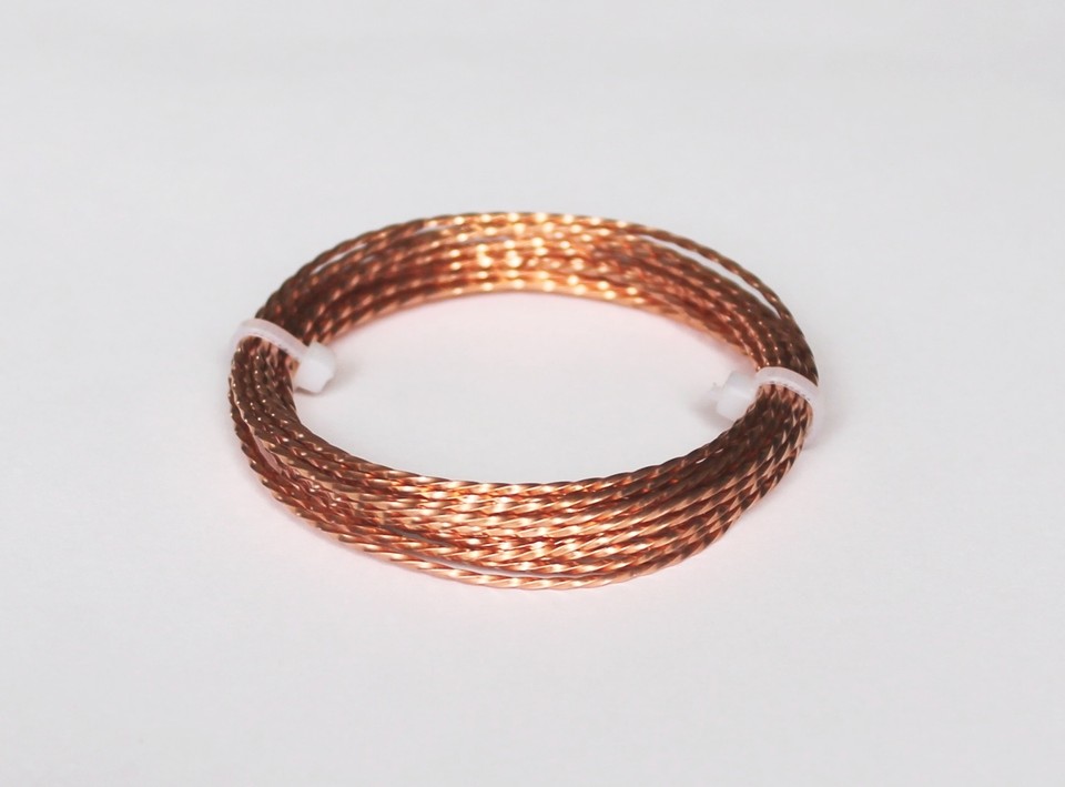 Copper Square Twisted Fancy Wire - Choose Gauge & length ( See ...