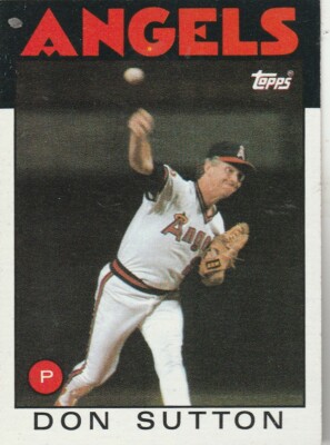 FREE SHIPPING-MINT-1986 Topps #335 Don Sutton Angels PLUS BONUS CARDS ...