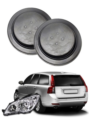 2Pcs Rubber Car Headlight Dust Covers Housing Kit Fit For HID LED Bulb ...