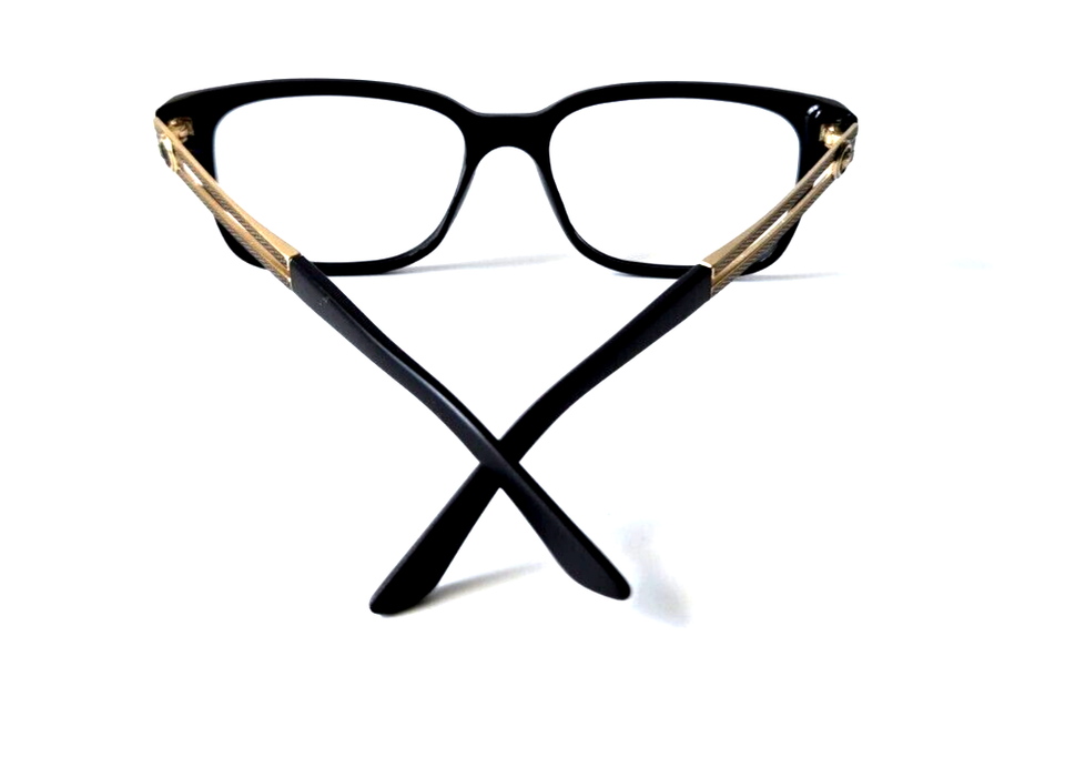 VERSACE MOD 3218 GB1 BLACK GOLD DESIGNER FULL RIM EYEGLASSES FRAMES 53 ...
