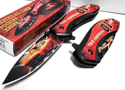 The General Lee 01 Spring Assisted Open Dukes Of Hazzard Pocket Knife ...