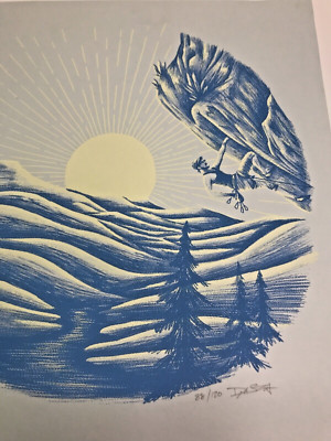 Rock Climber Sunrise Original LINOCUT Signed Limited-Edition Art Print ...