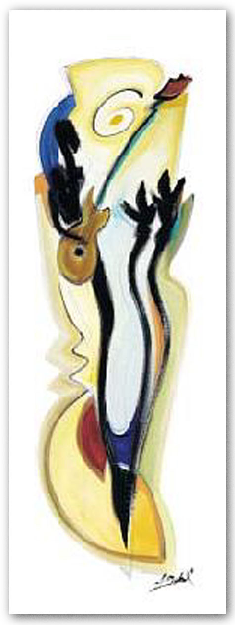 Riff II Alfred Gockel Abstract Art Print 19x54 | eBay