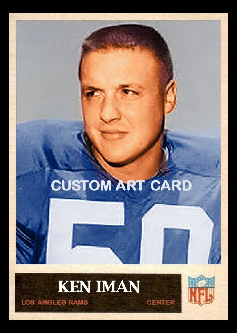 Ken Iman Los Angeles Rams 1965 Style Custom Football Art Card | eBay