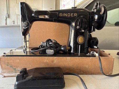 1953 SINGER SEWING MACHINE MODEL 201-2, SERVICED, #AL655052 | eBay