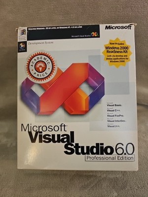 Microsoft Visual Studio 6.0 6 Professional 659-00391 RETAIL Box | eBay