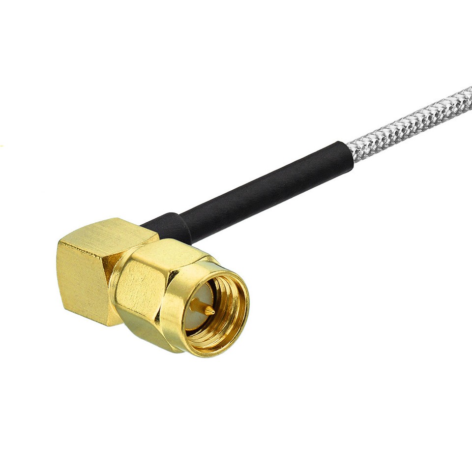 SMA to SMA Male Right Angle .086" RG405 Semi Rigid Pigtail Cable 10cm ...