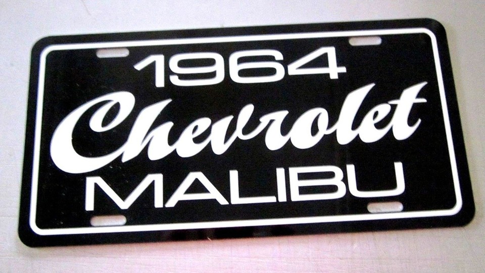 1964 Chevrolet MALIBU license plate tag 64 Chevy mid size car chevelle ...