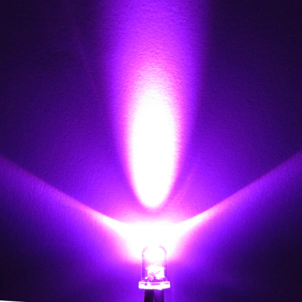 50 × LED Light White Red Green Blue Yellow Purple Pink 3mm 5mm 10mm 9V ...