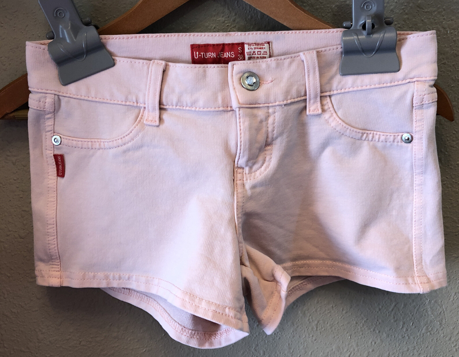 Pink Booty Short Shorts ByU-TURN JEANS Light 28” Wais… - Gem