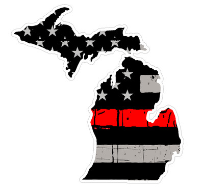 Michigan State (C23) Thin Red Line Vinyl Decal Sticker Car/Truck Laptop ...