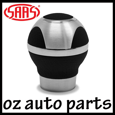 SAAS LEATHER BALL GEAR KNOB BLACK ALLOY INSERT - SPORTS MANUAL ...