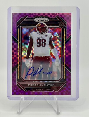 2022 Panini Prizm Phidarian Mathis #390 Rookie Purple Power Auto /49 RC ...