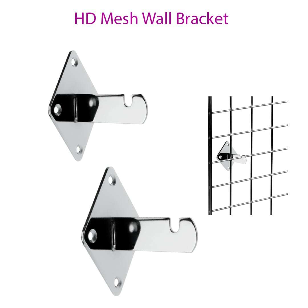 Gridwall Wall Mount Brackets White Heavy Duty Grid Panel 12" Shelf