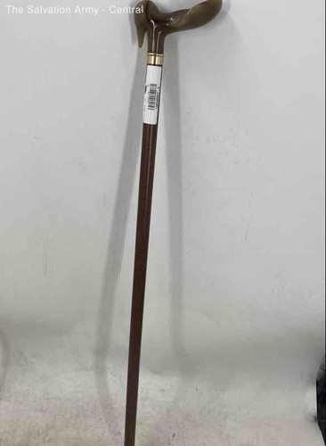 Brown Handmade Carved Straight Wooden Bird Handle Walking Cane | eBay