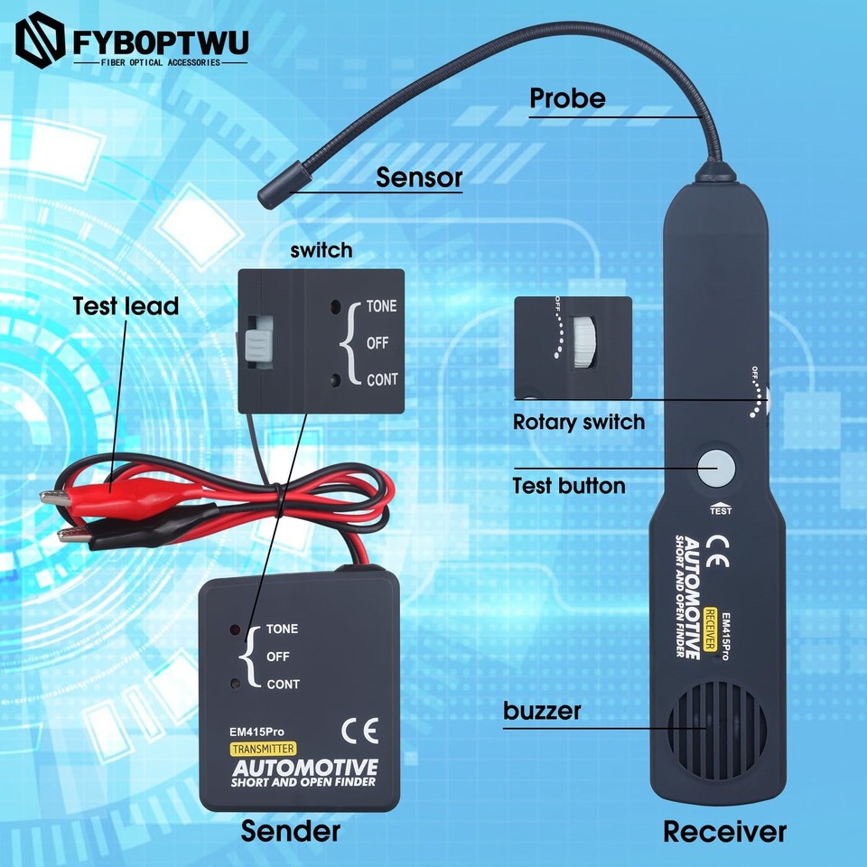 Cable Circuit Wire Tracker Automotive Electrical Open & Short Finder ...