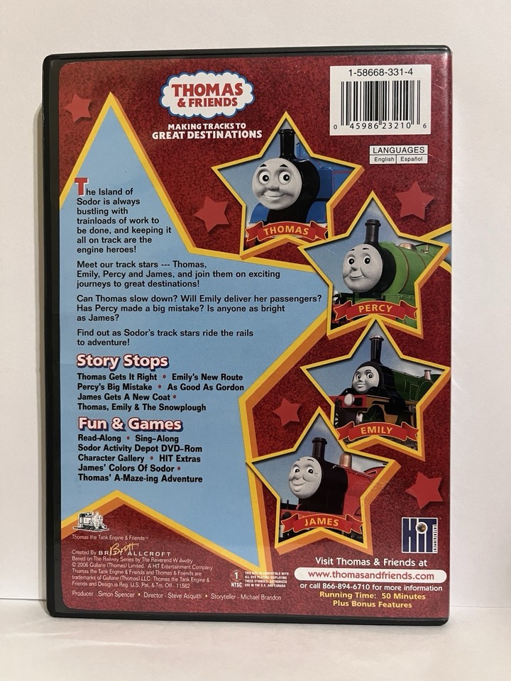 Thomas & Friends Track Stars DVD 2007 20th Century Fox Reprint | eBay