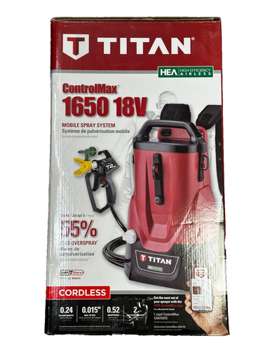 Titan ControlMax 1650 18V Cordless High Efficiency Airless Paint Sprayer | eBay
