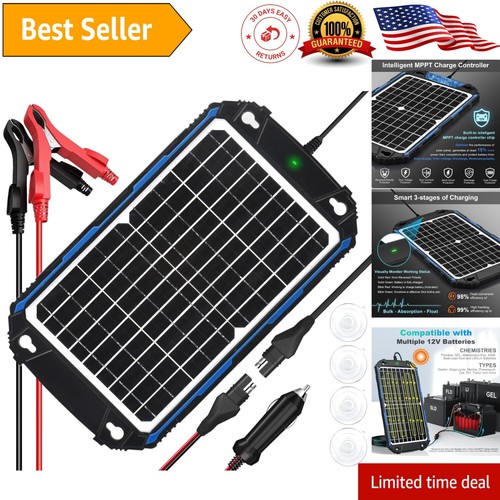 UltraSmart 12W 12V Solar Panel Charger for Cars, Boats & RVs - Free ...