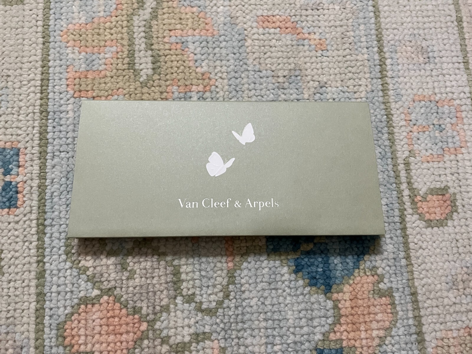 AUTHENTIC Van cleef & Arpels Green Letter Envelope Invoice Receipt ...