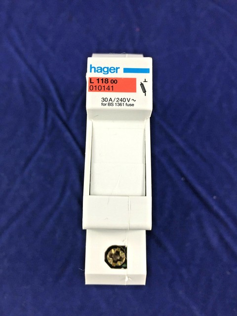 Hager 30 Amp Cartridge Fuse Carrier Holder L118 for sale online | eBay