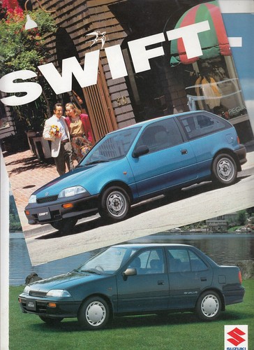 Two 1992 SUZUKI SWIFT HATCH & SEDAN Australian Brochures 1.0 GA 1.3 GTi ...