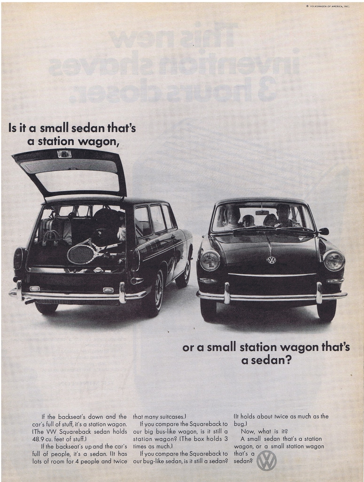 1967 Volkswagen VW Squareback Sedan Print Ad | eBay