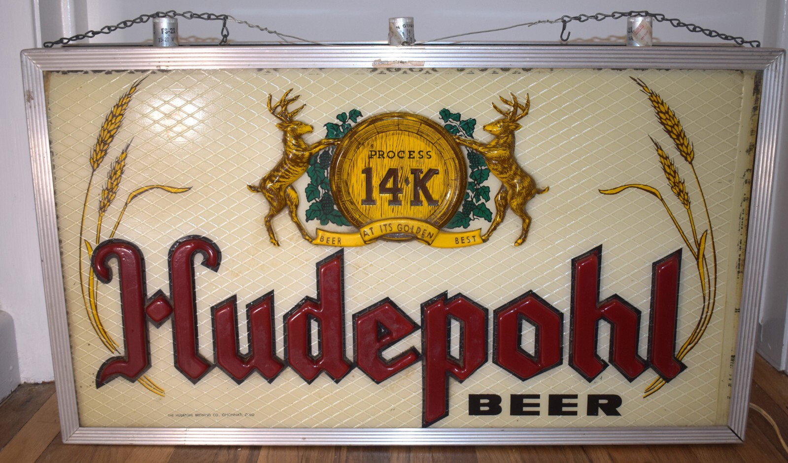 RARE Vintage HUDEPOHL BEER 2-Sided Lighted Advertising SIGN | eBay
