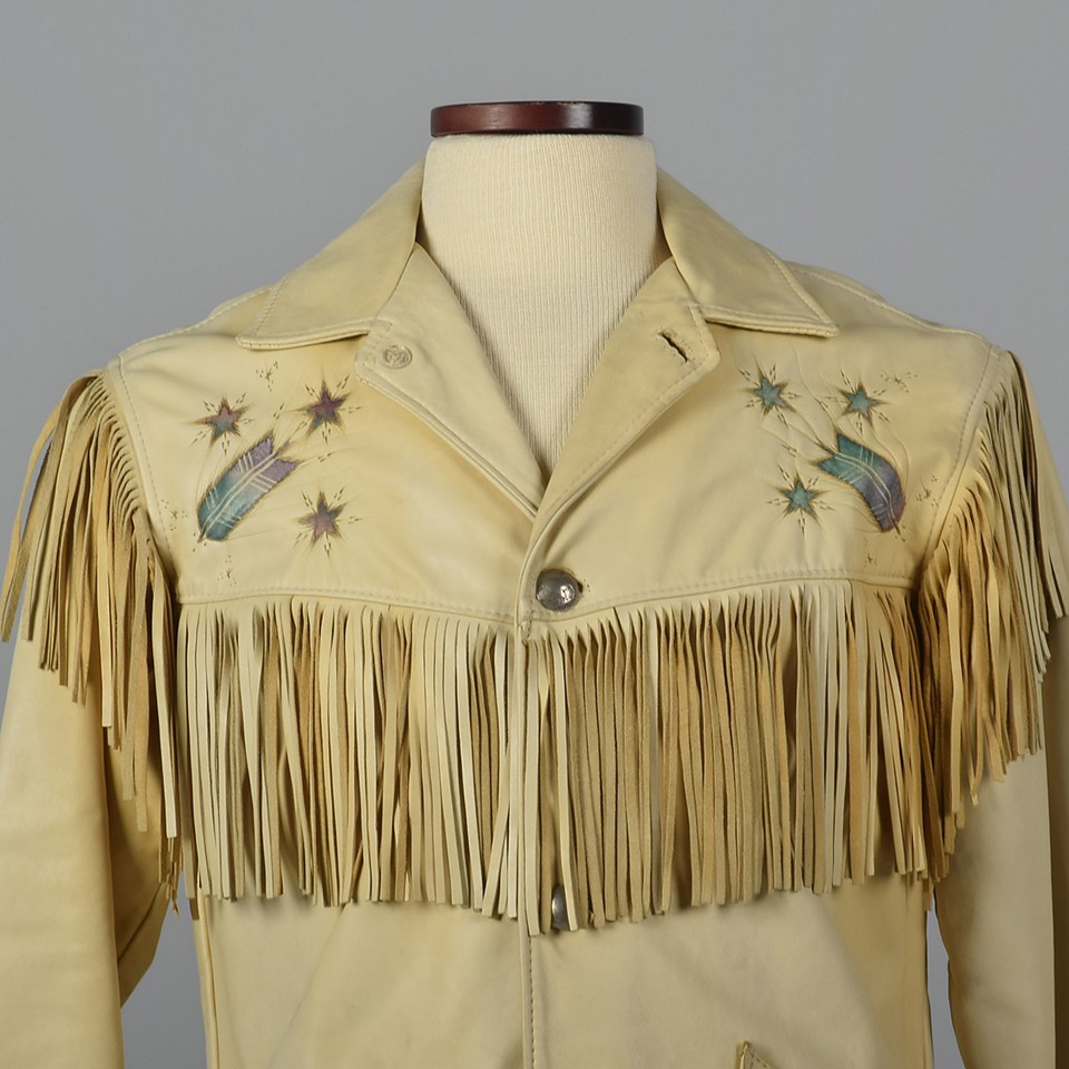 Small One of a Kind Mens Deerskin Leather Jacket Native American Hand ...