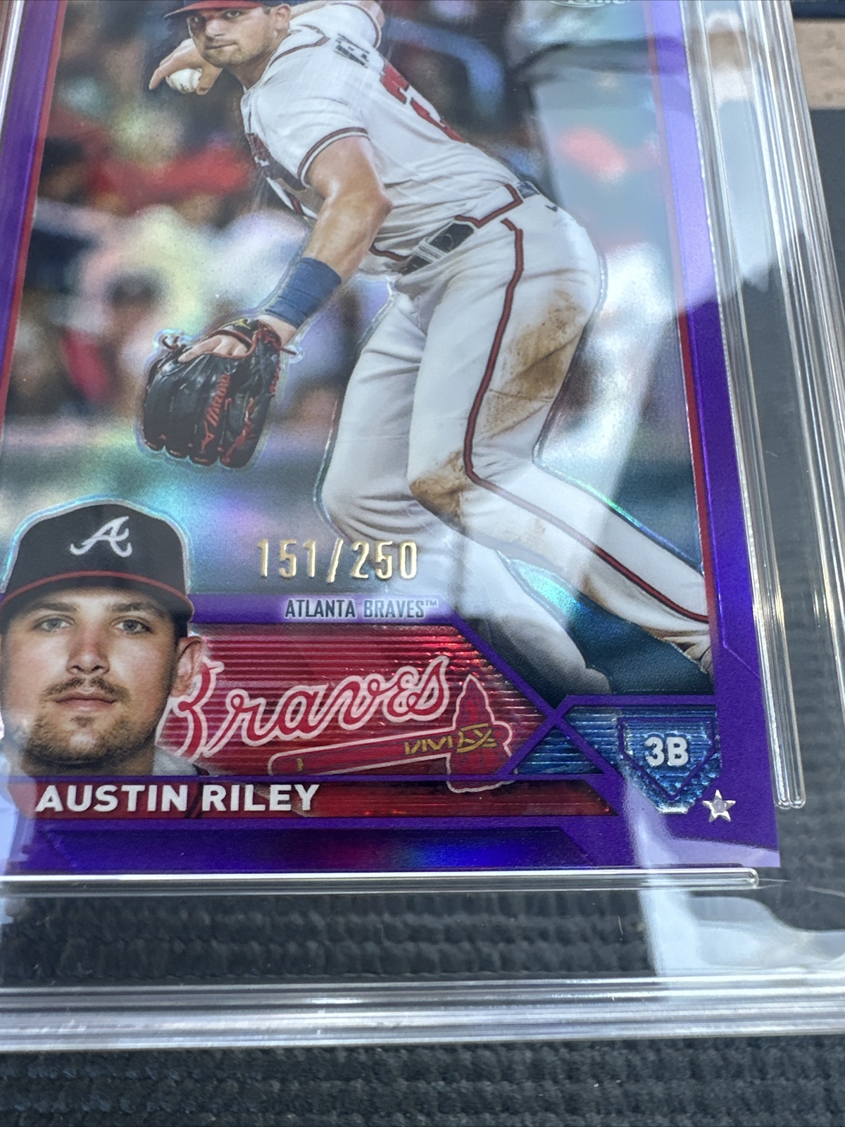 2023 Topps Chrome - Purple Refractor #66 Austin Riley /250 for sale ...