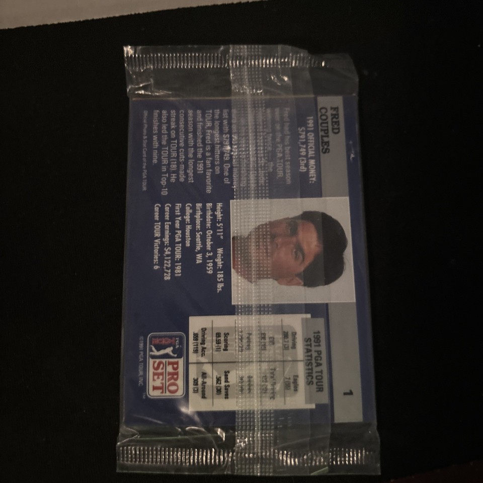 PATRICK ROY / FRED COUPLES 1991-92 PRO SET GAZETTE SEALED PACK PROMO ...