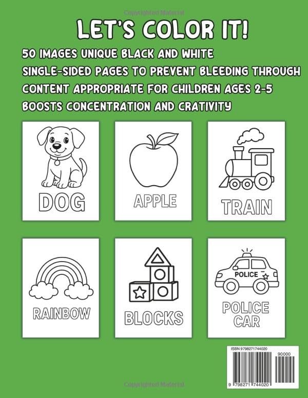 Toddler’s Coloring Book for Kids Ages 2–5: Fun and easy coloring pages ...