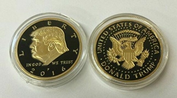 Limited Edition Donald Trump 24kt Gold Plated W/black Inlay 2016 45th ...
