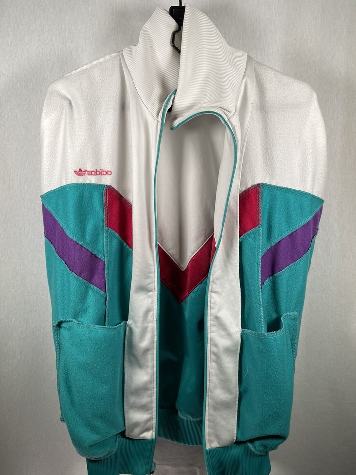 Adidas VTG 80s Rare Men's Football Tennis Track Jacket Multicolored ...
