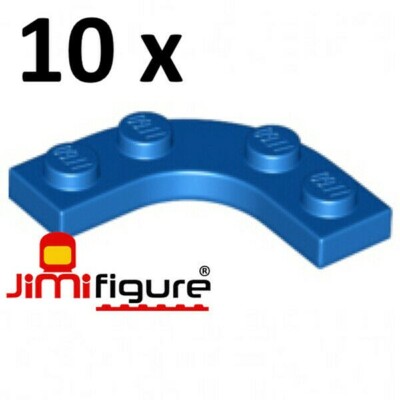 NEW 10 x LEGO 3x3 Round Corner Plate with 2x2 Curved Cutout Blue 68568 ...