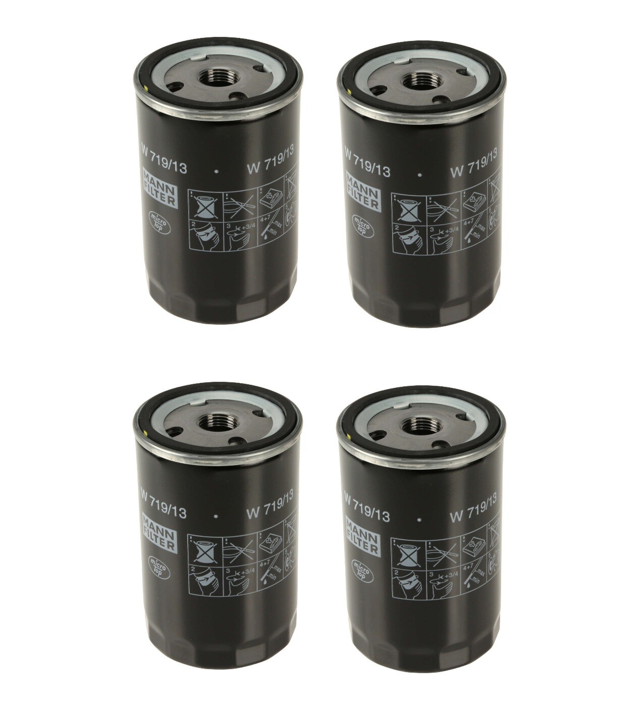 Set of 4 Oil Filters (Spin-On Type) MANN 1021840501 for Mercedes | eBay