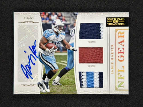 2011 National Treasures #16 Jamie Harper Rookie NFL Gear Triple Prime ...