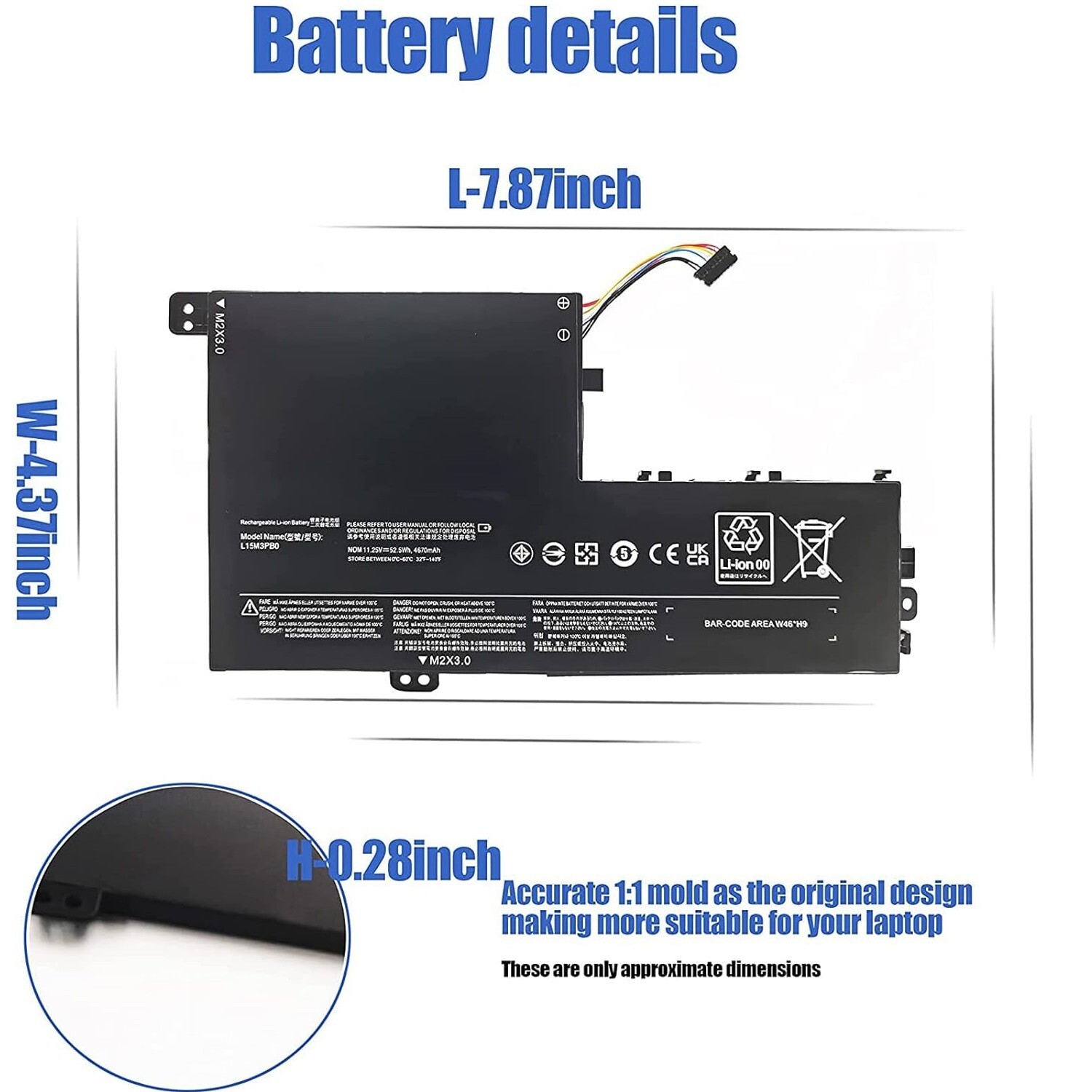 L15L3PB0 L15M3PB0 Battery for Lenovo Flex 5 1570 IdeaPad 320S-15ABR 520S-14IKB | eBay