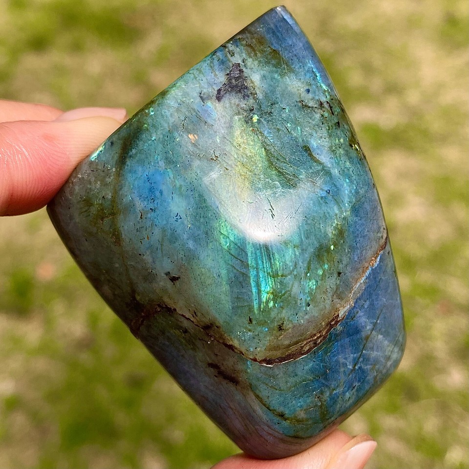 151G Natural elongated stone Madagascar polished crystal healing stone ...