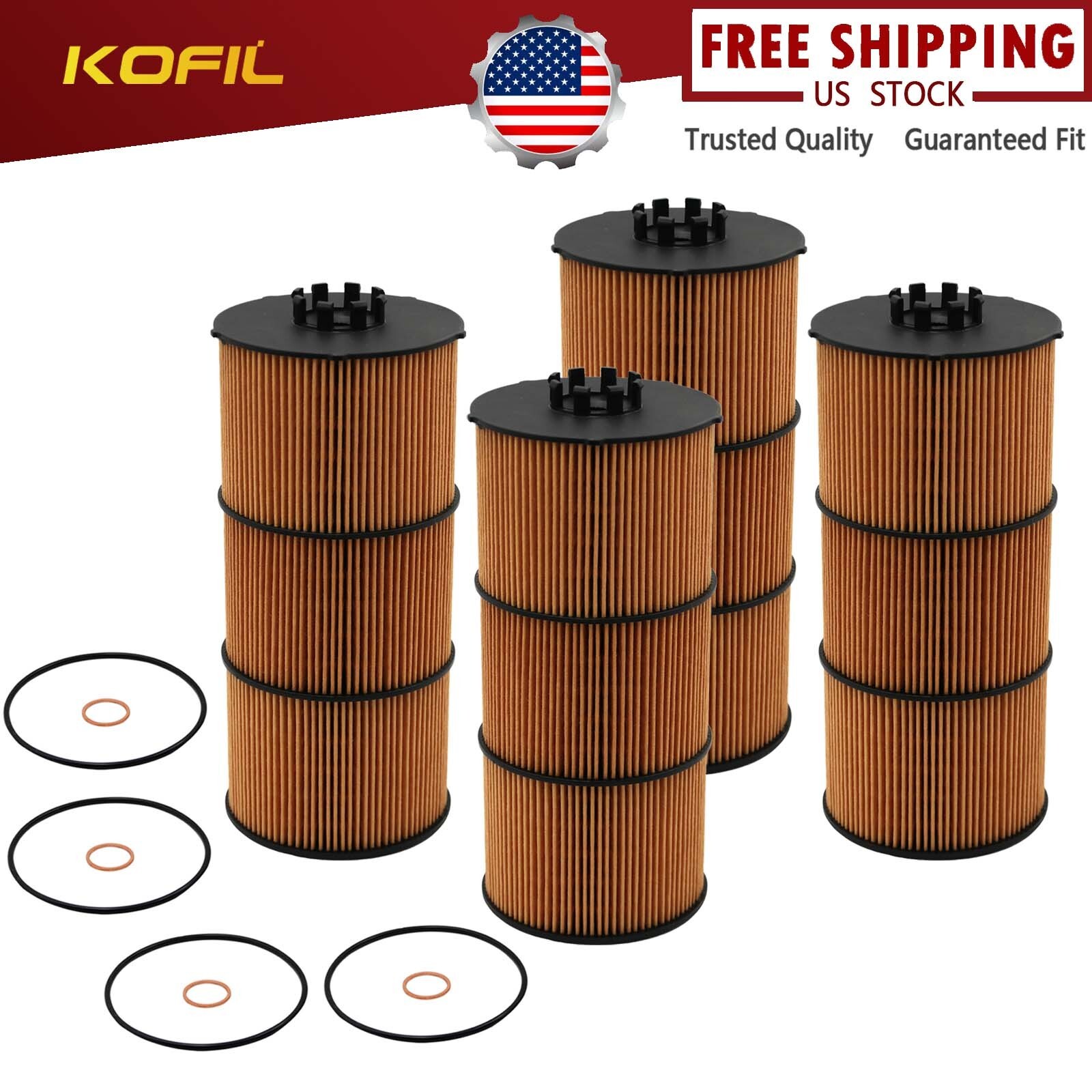 Set 4/LF17511 Engine Oil Filter Wix 57909 A4721800509 A4721800109 P7405 ...