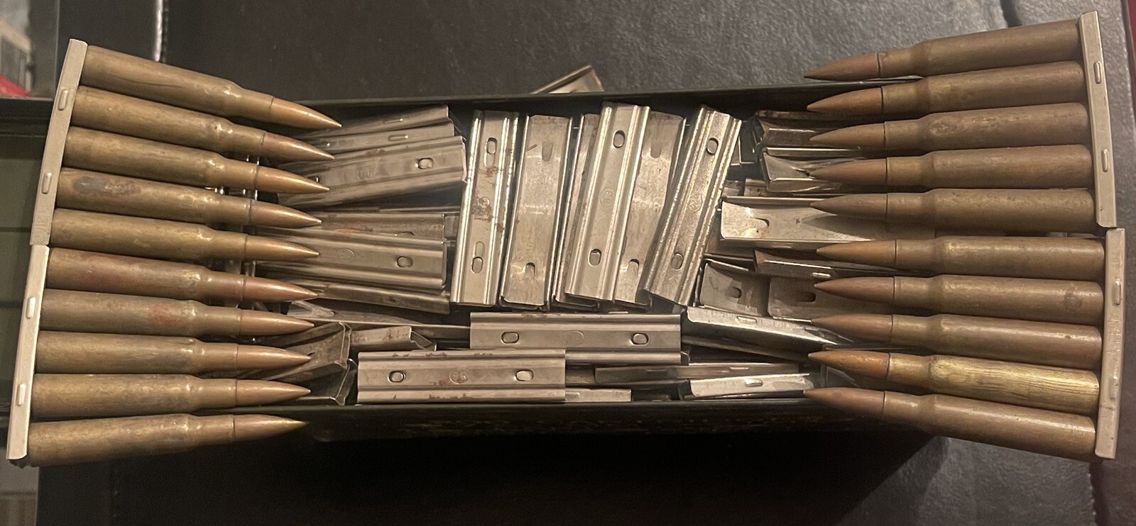 10 original steel 7mm Mauser stripper clips 7x57 Brazilian Chilean ...